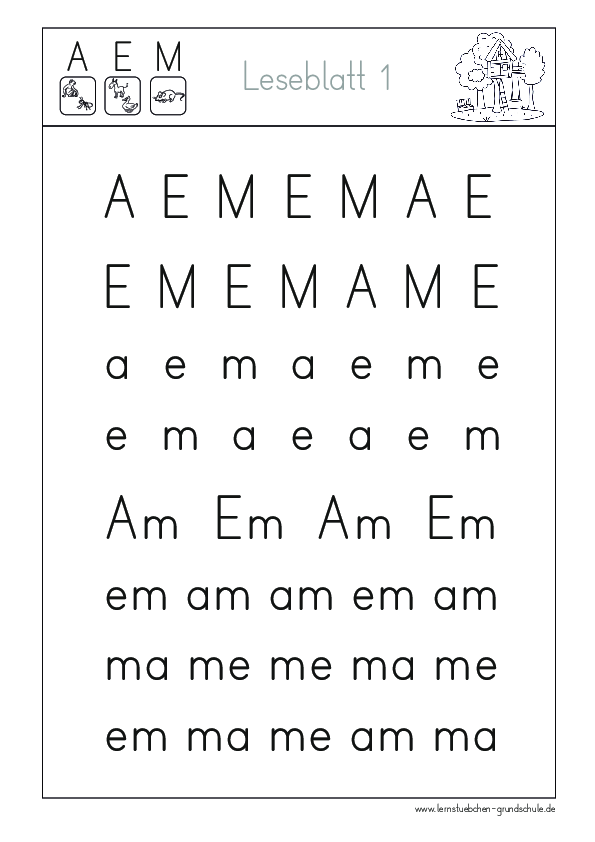 erste Leseblätter (1) (.pdf) - Lernstübchen