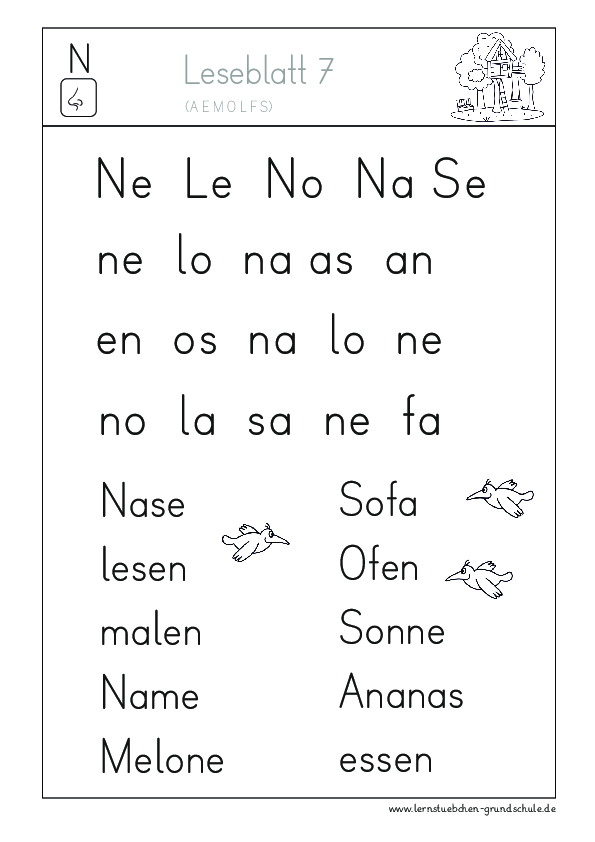 erste Leseblätter (2) (.pdf) - Lernstübchen