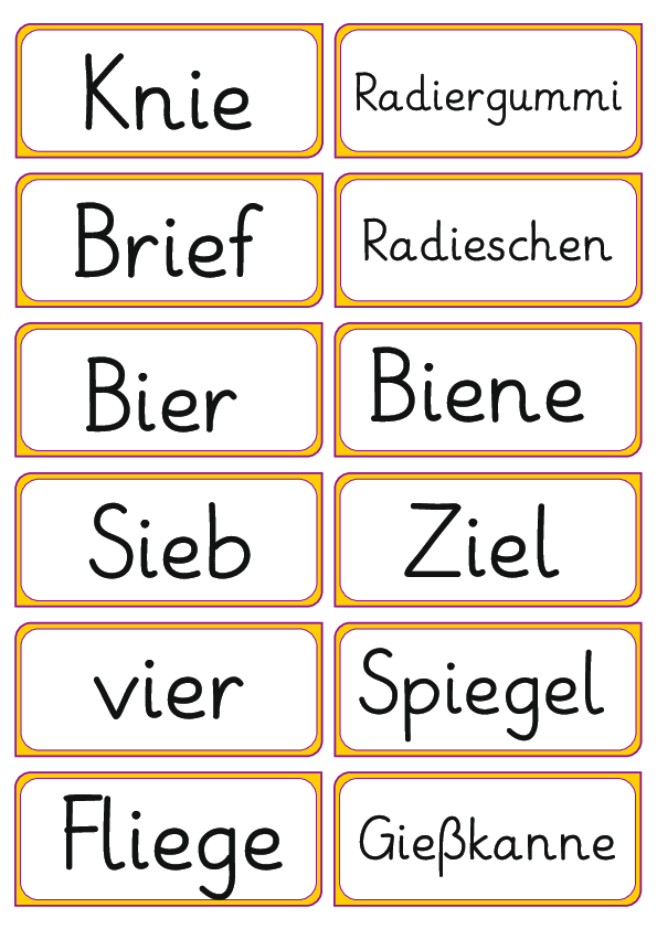 ie-Wörter, Grundschule (.pdf)