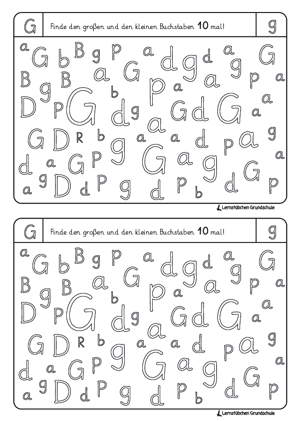 Buchstabe G - g, Grundschule (.pdf)