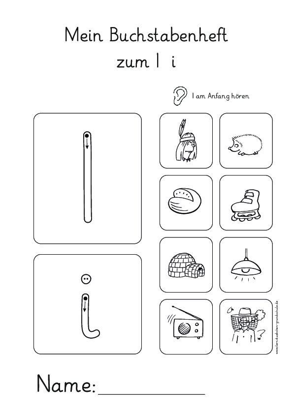 `schreiben i`, Deutsch | Grundschule (.pdf)