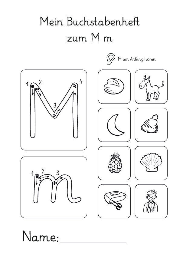 `buchstabe m 1. klasse` | Grundschule (.pdf)