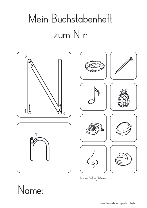 ein Selbstlernheft zum N (in GS und ... (.pdf) - Lernstübchen
