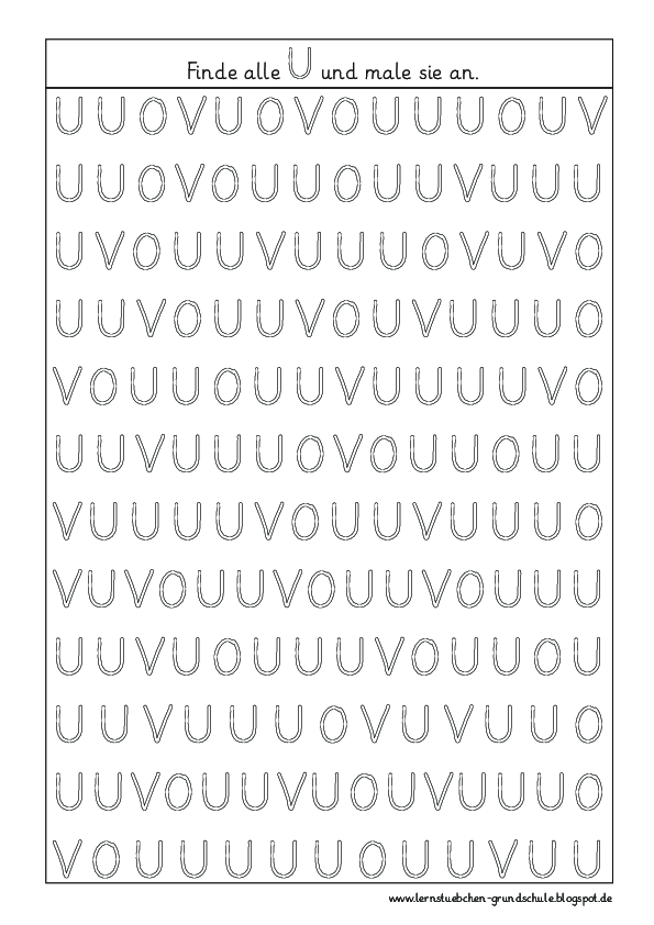 Buchstabe U - u, Grundschule (.pdf)