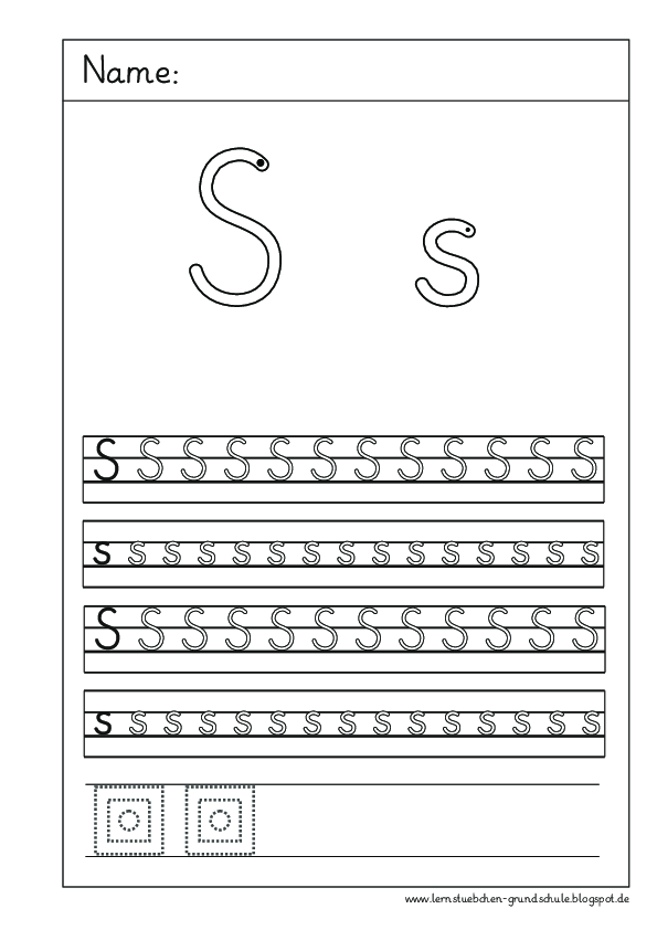 Buchstabe S - s, Grundschule (.pdf)