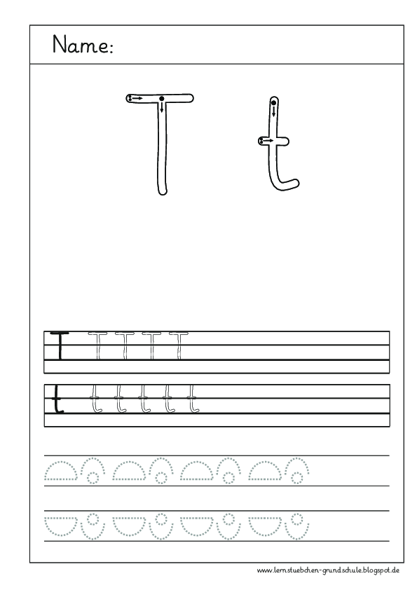 Buchstabe T - t, Grundschule (.pdf)