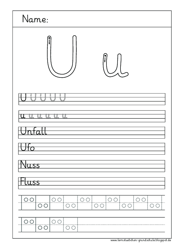 Buchstabe U - u, Grundschule (.pdf)