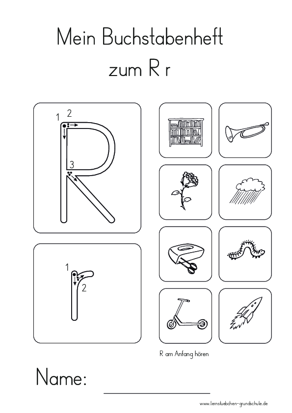 ein Selbstlernheft zum R (in GS und ... (.pdf) - Lernstübchen