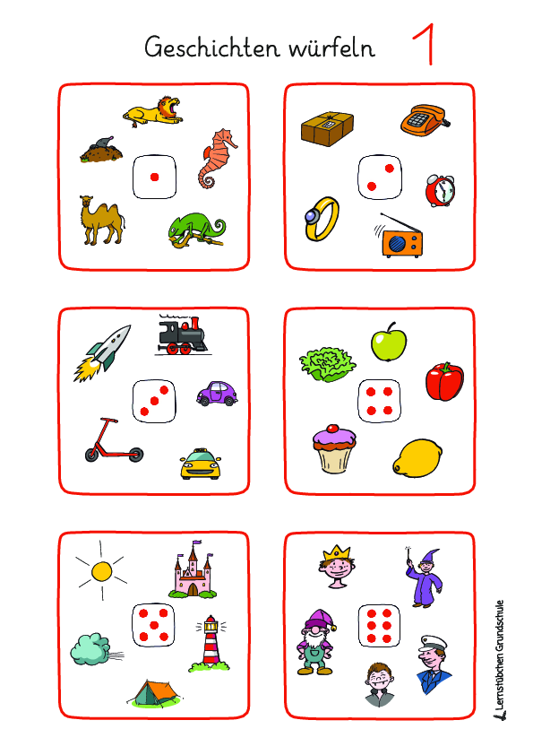 Geschichten würfeln (.pdf) - Lernstübchen