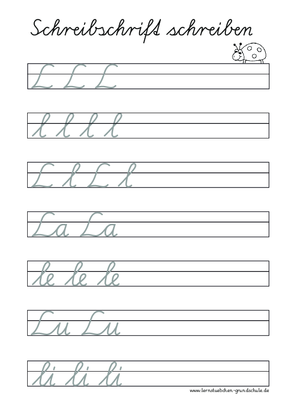 `volksschule. schreibschrift üben` | Grundschule (.pdf)