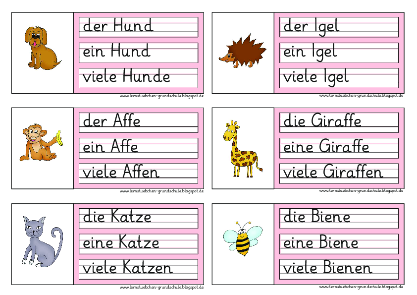 abschreibübungen, Deutsch Grundschule (.pdf)