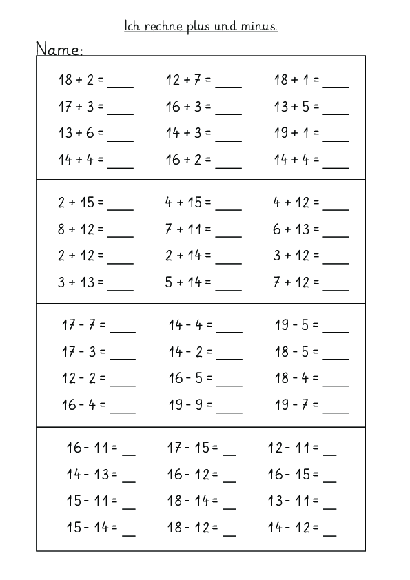`tabellen mit zwei zeiilen namen` | Grundschule (.pdf)