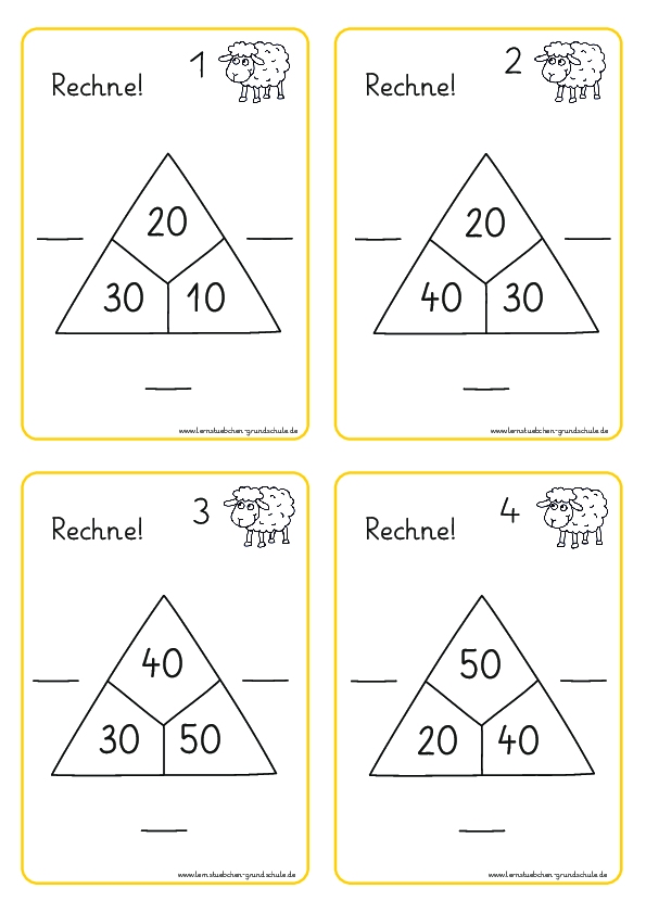 Rechendreiecke mit Innenzahlen - ZR 100 (1) (.pdf) - Lernstübchen