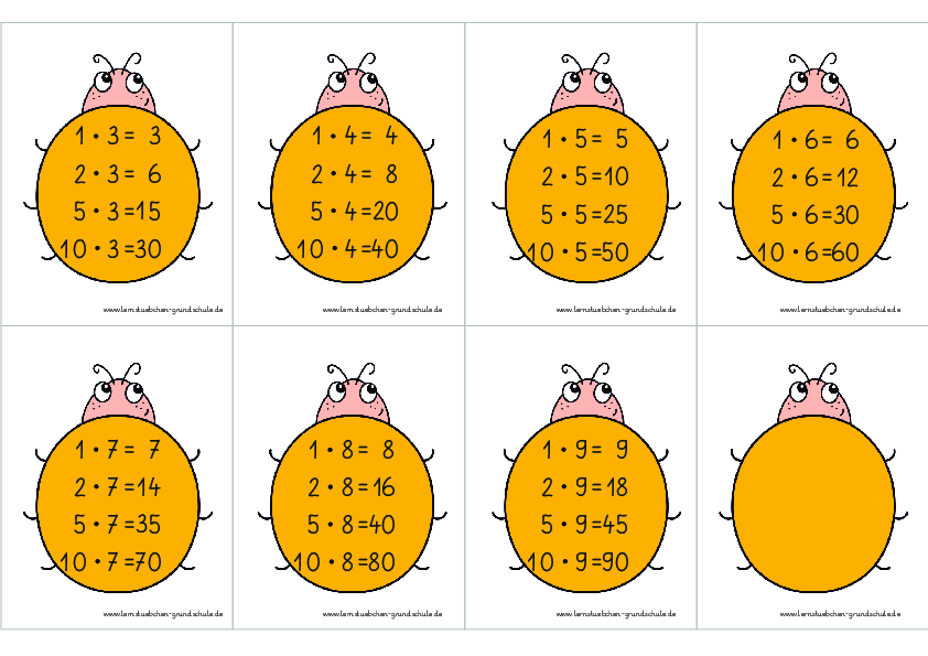 Kernaufgaben als Helferaufgaben des Einmaleins (.pdf) - Lernstübchen