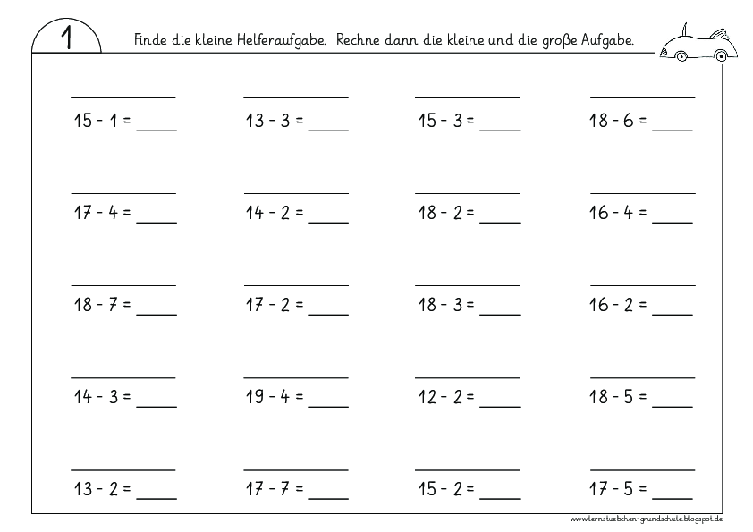 `analogieaufgaben klasse 1 pdf` | Grundschule (.pdf)