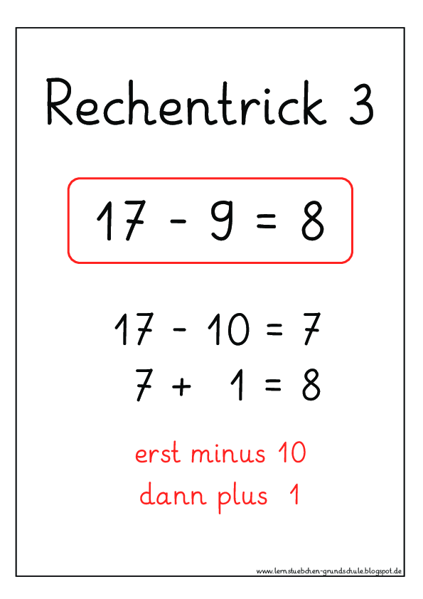 Rechentrick, Grundschule (.pdf)