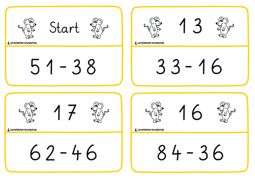 Subtraktion, Mathe Grundschule (.pdf)