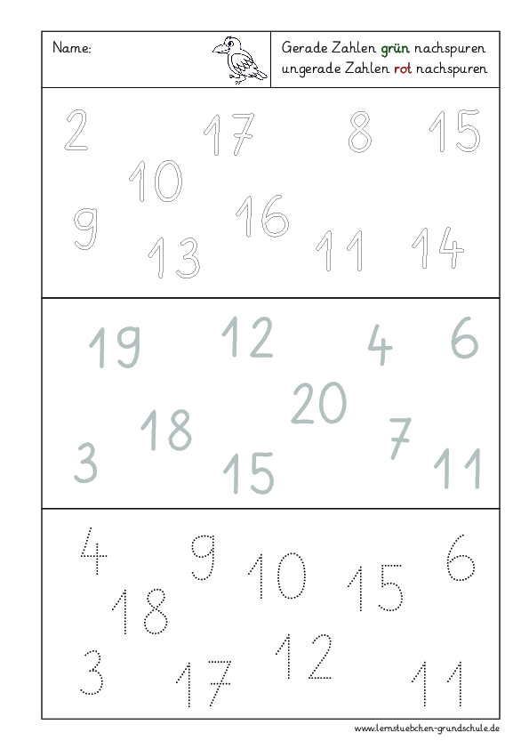 `nachspuren`, Klasse 1 | Grundschule (.pdf)