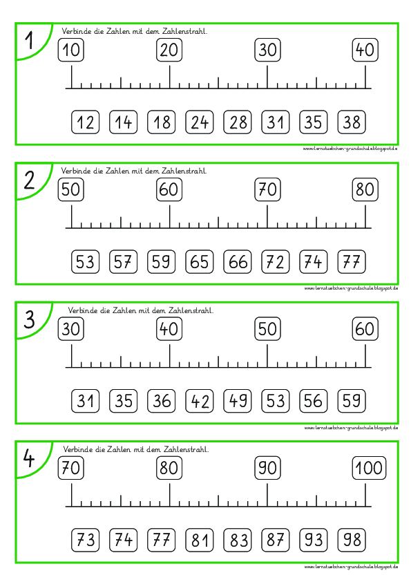 `zahlen buchstaben verbinden` | Grundschule (.pdf)