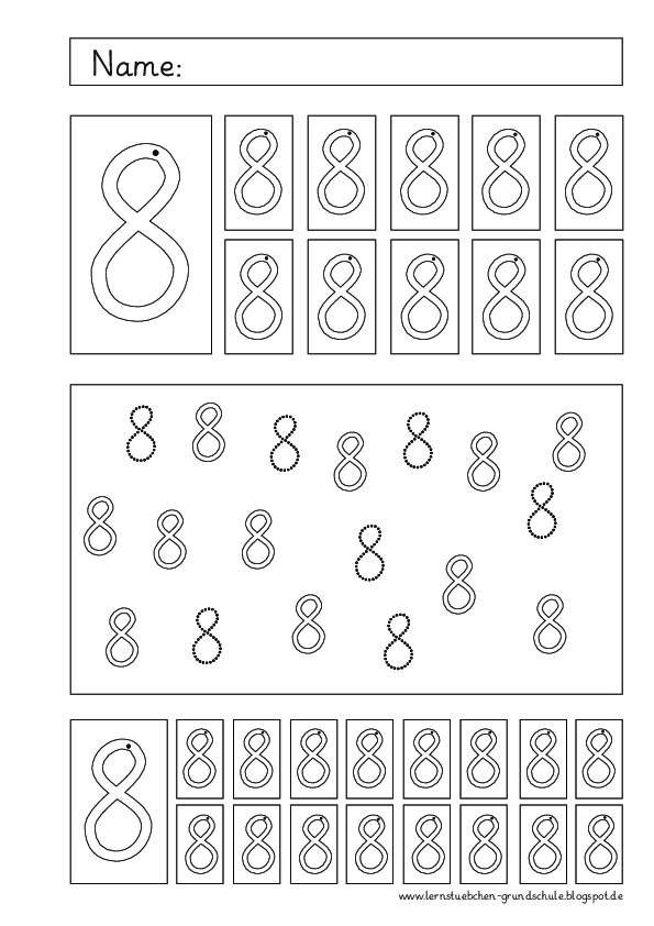 Zahl 8, Grundschule (.pdf)
