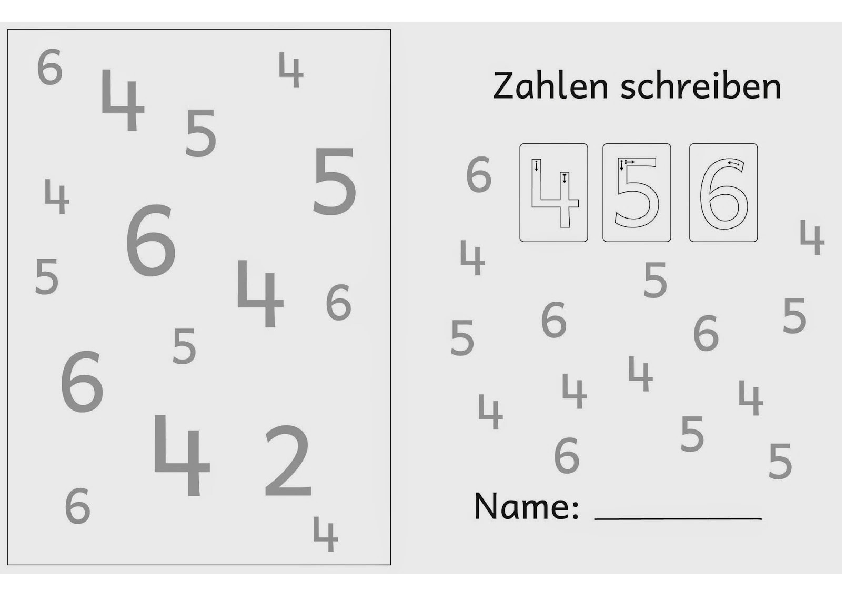 Zahl 6, Grundschule (.pdf)