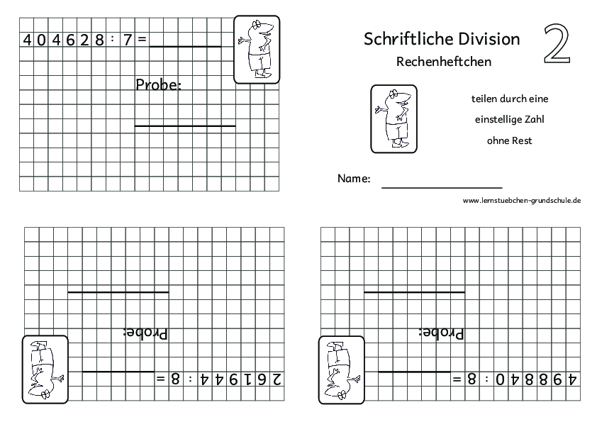 schriftliche Division, Grundschule (.pdf)