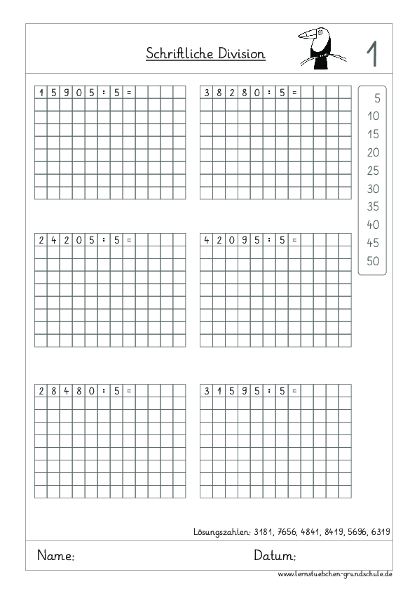 schriftlich dividieren durch 4 5 6 (.pdf) - Lernstübchen