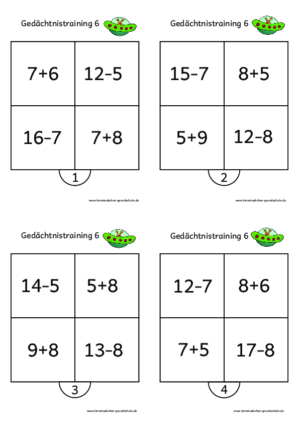 `zehnerübergang`, Klasse 1 | Grundschule (.pdf)