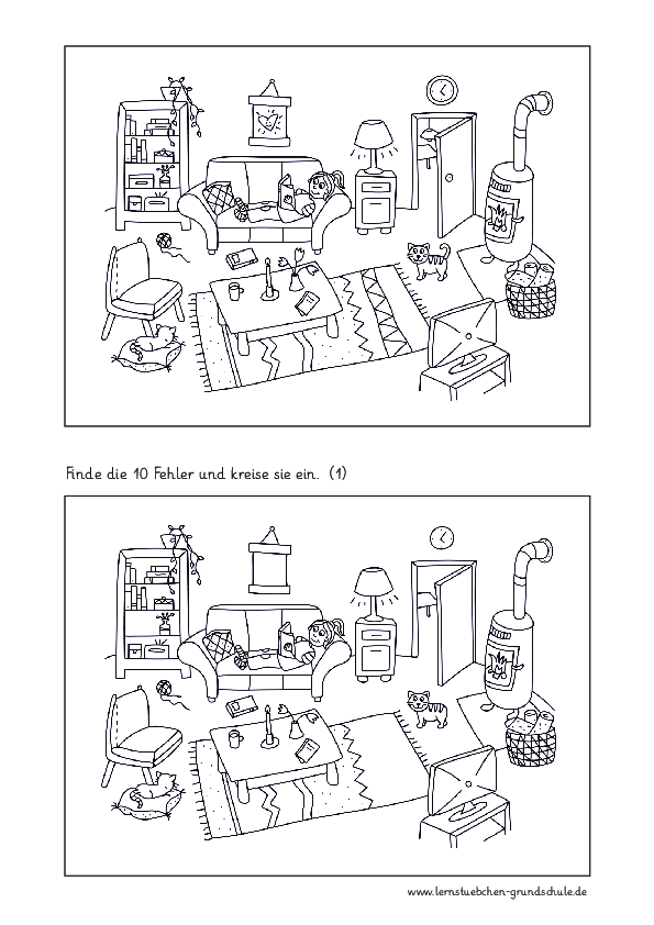 Fehlersuchbilder zum Wohn- und Badezimmer (1) (.pdf) - Lernstübchen