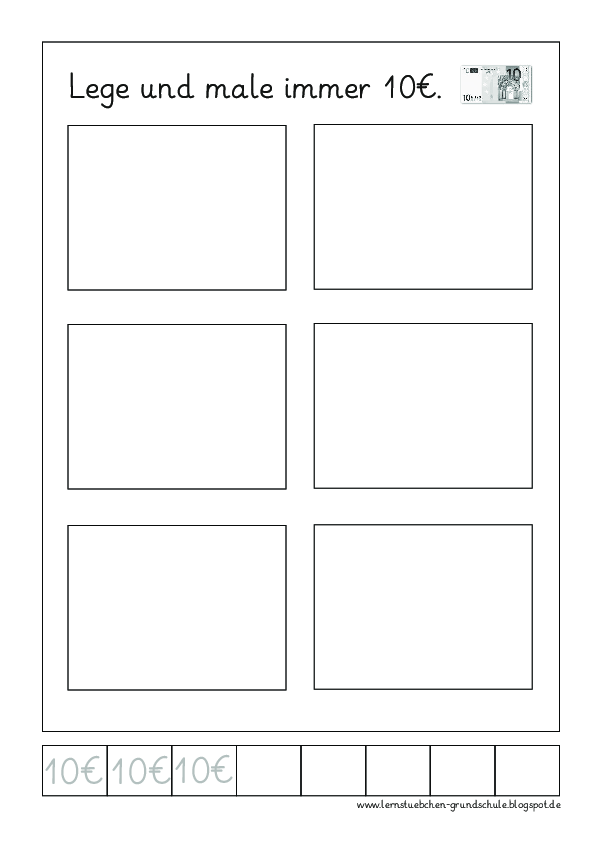 `50 euro schein zum ausdrucken` | Grundschule (.pdf)