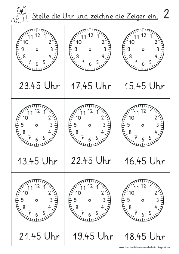 Viertelstunde, Grundschule (.pdf)